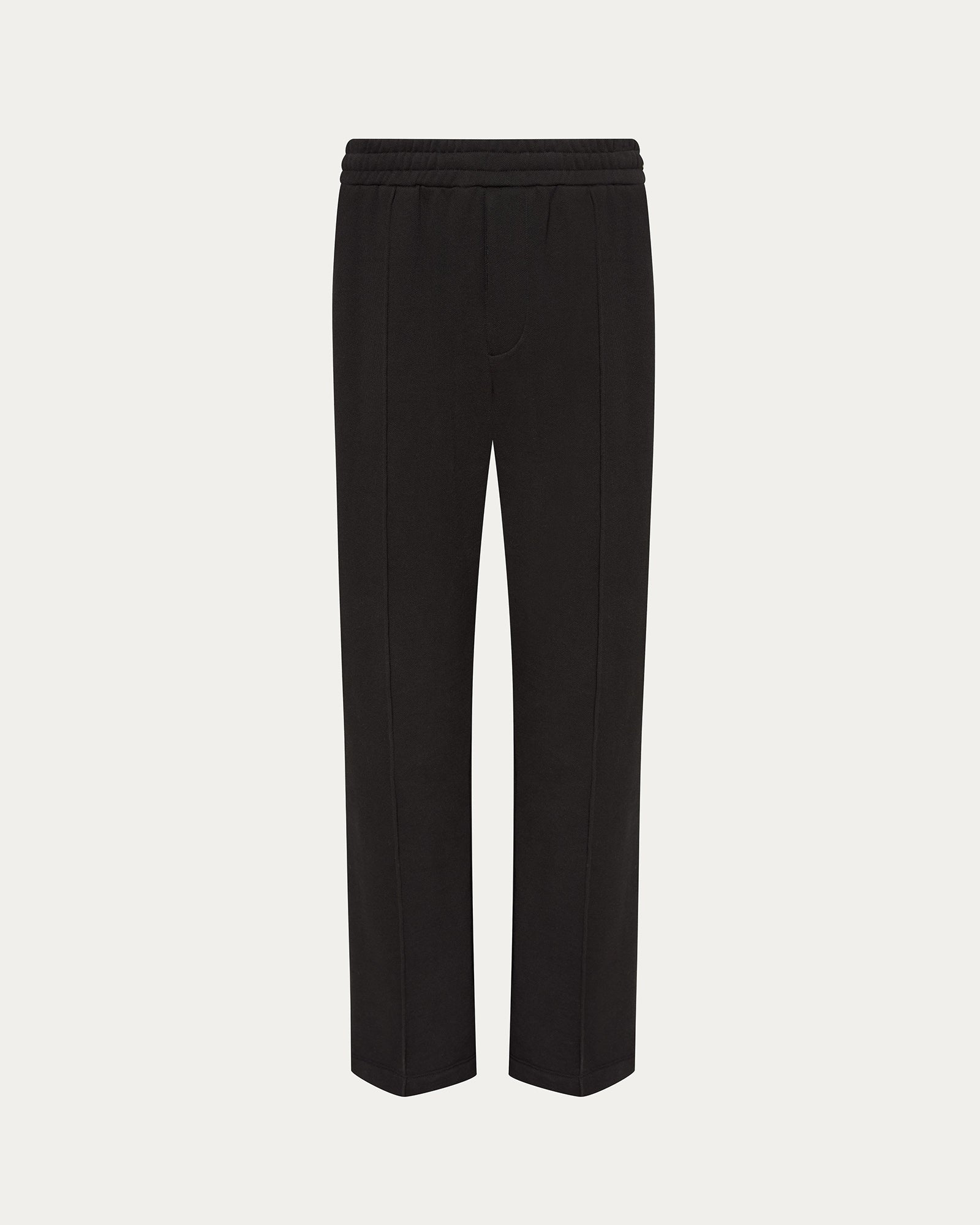 French Terry Straight Leg Sweatpants - Black